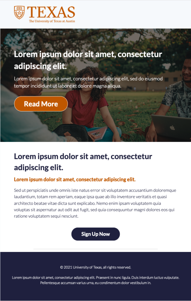 Marketo Master Email Template